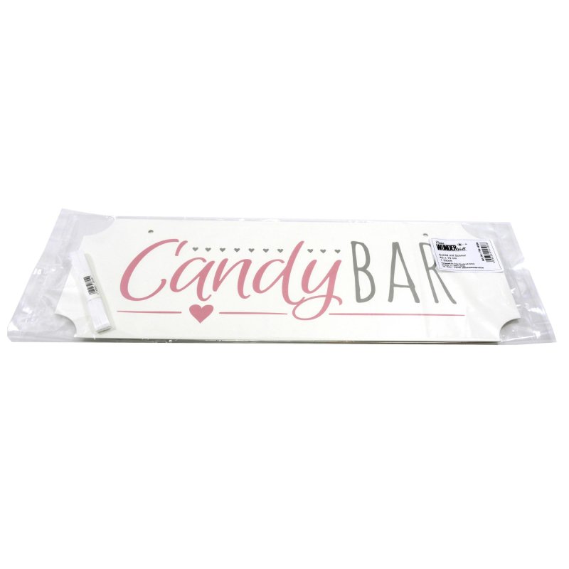 SCHILD CANDY BAR aus stabiler Pappe, 40 x 15 cm / Wegweiser, Hochzeit ...